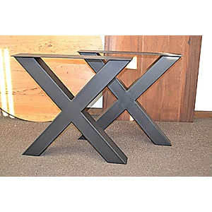 Metal Table Legs, X-Frame Style - Any Size and Color