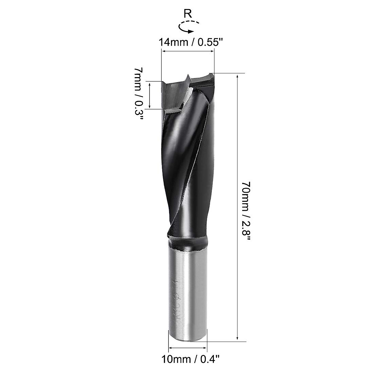 uxcell® Brad Point Drill Bits for Wood 14mm x 70mm Forward Turning HSS for Woodworking Carpentry Drilling Tool