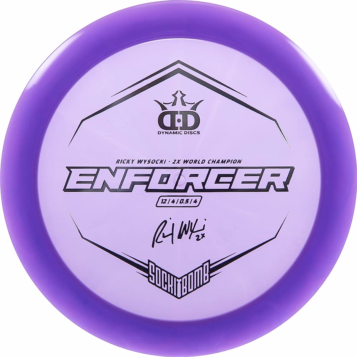 Dynamic Discs Limited Edition Ricky Wysocki Sockibomb Lucid Enforcer Distance Driver Golf Disc [Colors May Vary] - 173-176g