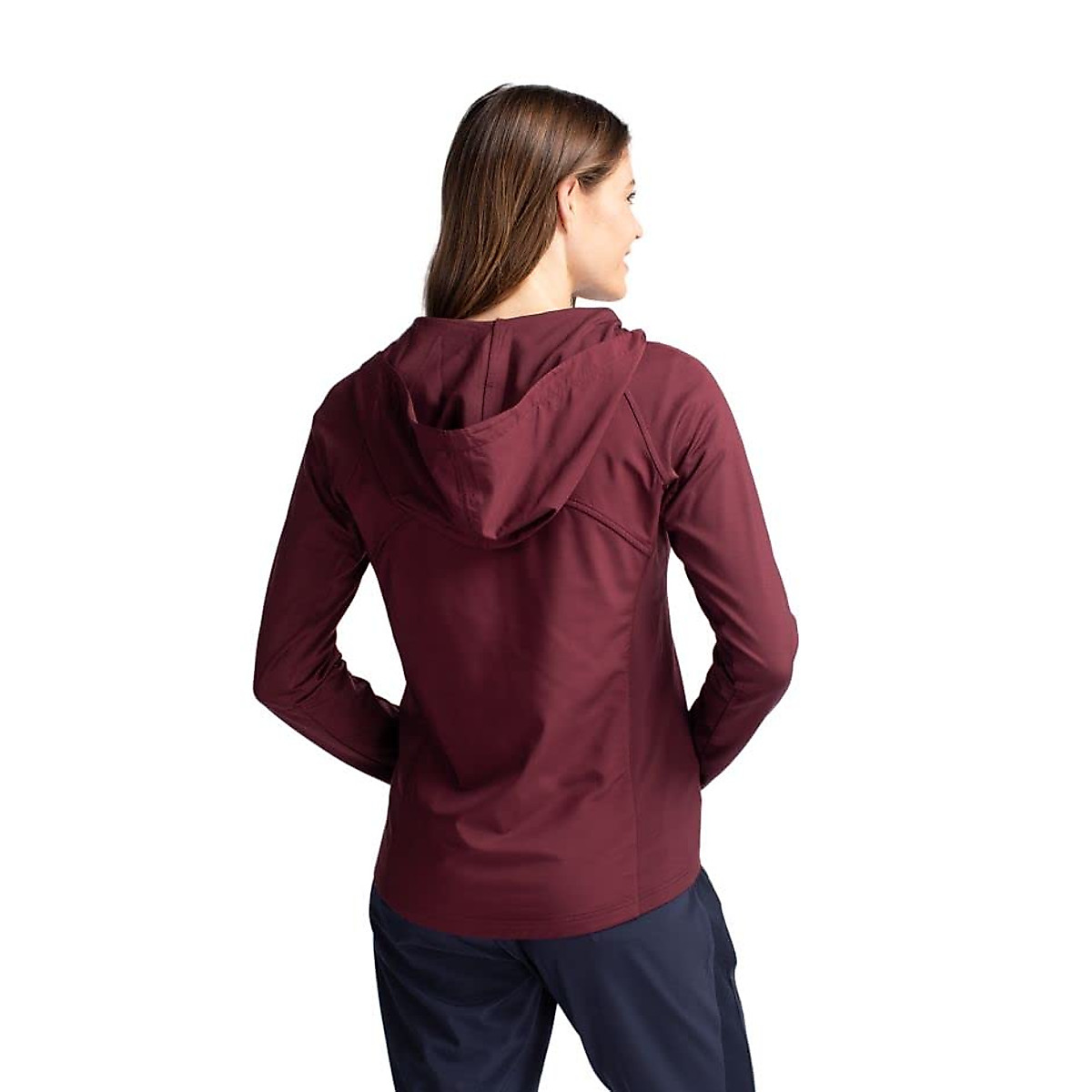 Cutter & Buck Adapt Eco Knit Hybrid Recycled Womens Full Zip Jacket, College Purple