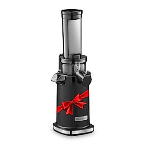Aobosi Compact Small Mini Juicer Machines Space-Saving Slow Masticating Juicer with High Juice Yield, Cleaning Brush Included, Small Cold Press Juicer Fit for Travel/Picnic/Office(Black)