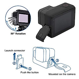 GOHIGH Replacement Side Door for GoPro Hero 6/5 Black,USB-C HDMI Cover Repair Part Battery Door Protective Charging Port Repair Part Action Camera Accessories