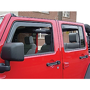 Westin Wade 72-51495 in-Channel Wind Deflectors, Smoke Tint, (4-Piece Set)