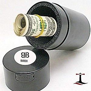 Bay State Importers Bud Box - 1oz to 6oz - Airtight/Vacuum Sealed/UV Resistant Black Plastic, Padded Inside, Portable Storage Container, Multi-Use For Dry Goods, Coffee