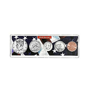 2011-5 Coin Birth Year Set in American Flag Holder Collection Seller Uncirculated
