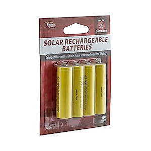 Alpine Corporation AA Ni-CD Replacement Rechargeable Batteries for Solar Powered Garden Lights, Set of 4