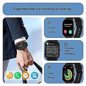 anyloop Smart Watch for Men and Women, 2.02'' Activity Tracker and Smartwatches, 100+ Sport Modes Fitness Tracker with IP68 Waterproof Heart Rate Sleep Monitor Compatible with Android&iOS