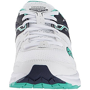 Saucony Women's Cohesion 11 Running Shoe, White/Teal, 8 Medium US