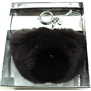 Michael Michael Kors Teddy Bear Pom Fur Key Chain Toy Fob Bag Charm (Cinder)