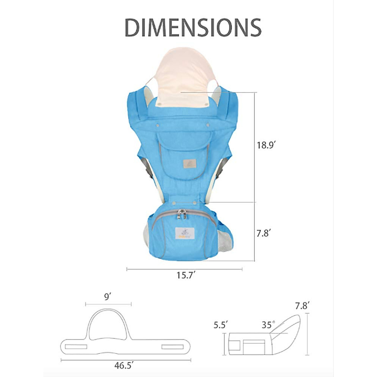 Ergonomic Baby Hip Seat Carrier Baby Waist Stool for Newborn Child Infant Toddler with Cool Air Mesh Windproof Babyhood Comfortable Insert (Pink)