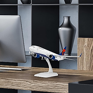 Joylluoan 1:130 Delta Model Plane Alloy Diecast Airplanes Model Airplane with LED Light