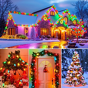 Brightown 25 Pack C9 Incandescent Bulbs, Multicolor C9 Christmas Replacement Light Bulb for Christmas String Lights, E17 Intermediate Base, 7 Watt
