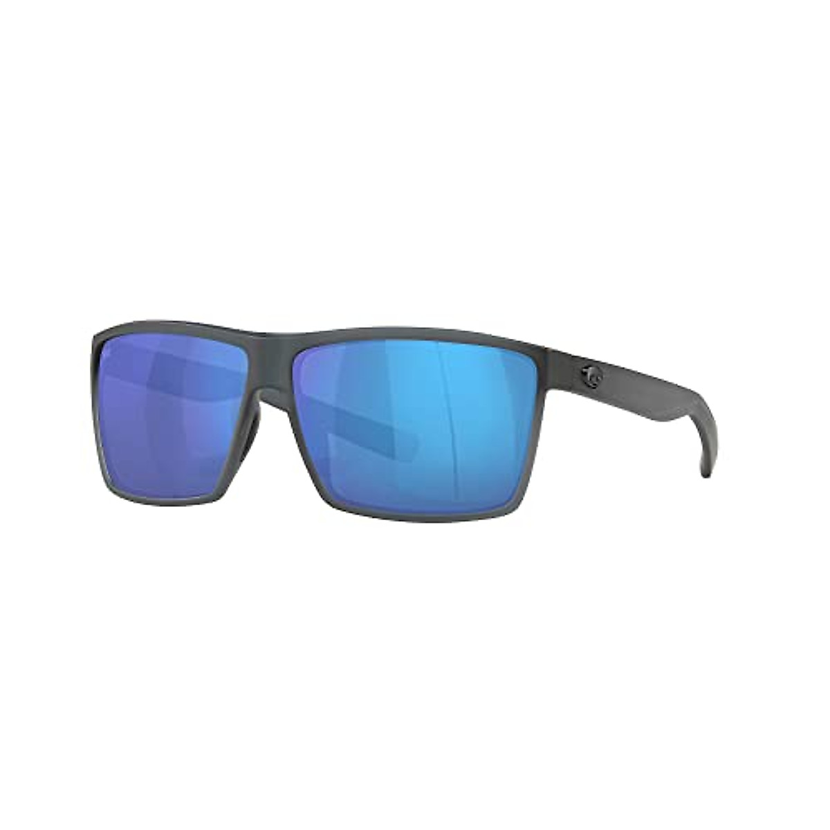Costa Del Mar Men's Rincon Fishing and Watersports Polarized Rectangular Sunglasses, Matte Smoke Crystal/Grey Blue Mirrored Polarized-580G, 63 mm