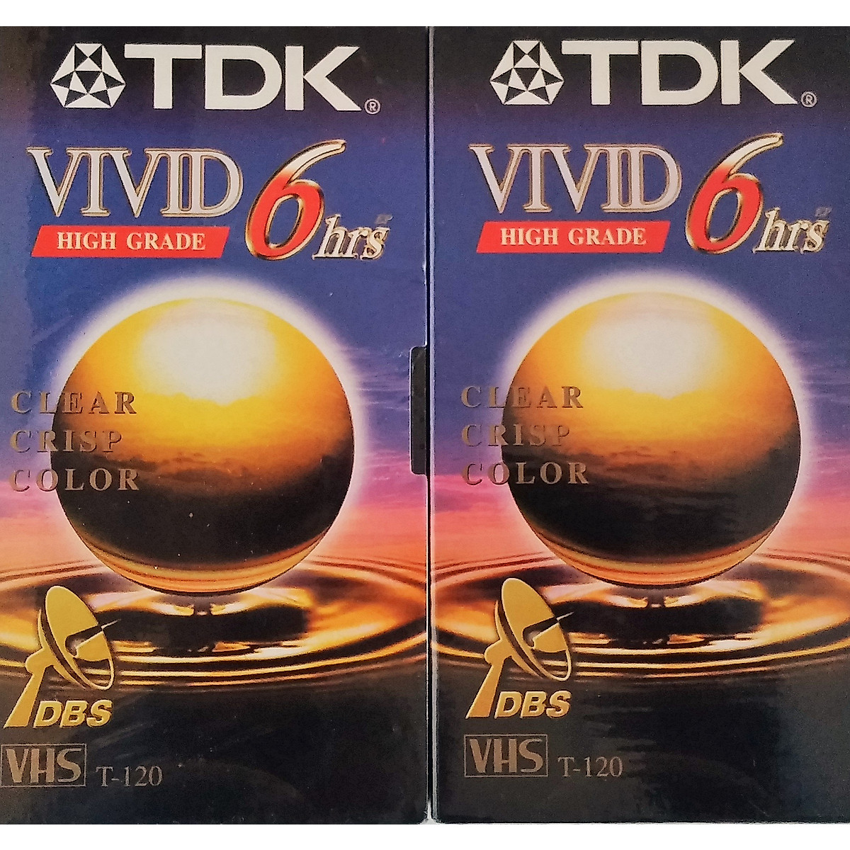 TDK Vivid High Grade VHS, 2 Pack
