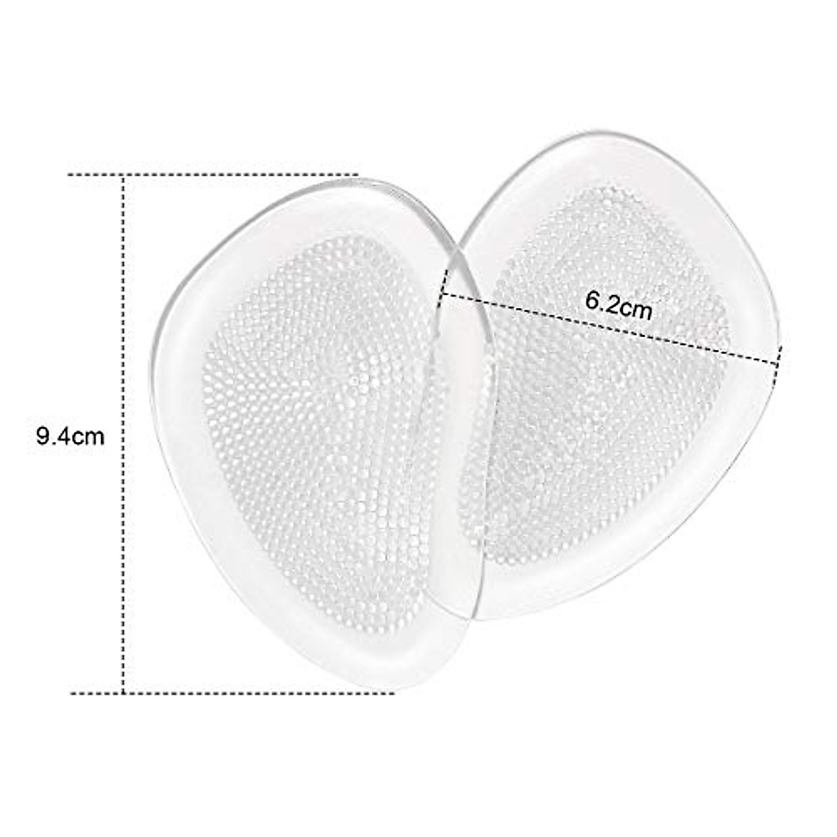 URAQT High Heels Pads, 3 Pairs Metatarsal Pads for Women, Reusable Ball of Foot Cushion, Forefoot Gel Insoles Prevent Blisters and Calluses