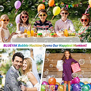 Bazooka Bubble Gun, Bubble Machine with 2 Batteries, LED Lights, 69 Holes Bubble Machine Gun for Kids Ages 3 4 5 6 7 8 Boy Girl Birthday Party Favors Toddler Outdoor Toys - Bubble Blower Purple