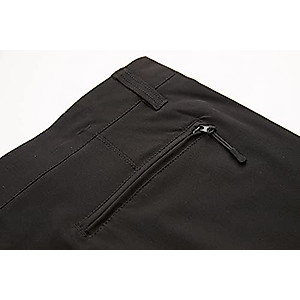 Men's Union Amphibian Hybrid Shorts 21 Inch Summer Quick Dry Lightweight Chino Short Golf Athletic Workout Zipper Wareing with Pockets，Black 30