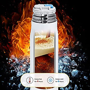 AGH Sublimation Bullet Tumblers Blanks 17oz Stainless Steel DIY Tumbler Thermos Water Bottle, Double Wall Vacuum Insulated Water Bottles with Leak-proof Lid, Outdoor Travel Mug Flasks Cups