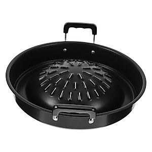 Ciieeo Korean BBQ Grill Pan Non-Stick Barbecue Pan Portable Thai Grilling Pan 30cm Stovetop Barbecue Tray Round Griddle Pan for Home Camping Picnics Restaurant Grilling