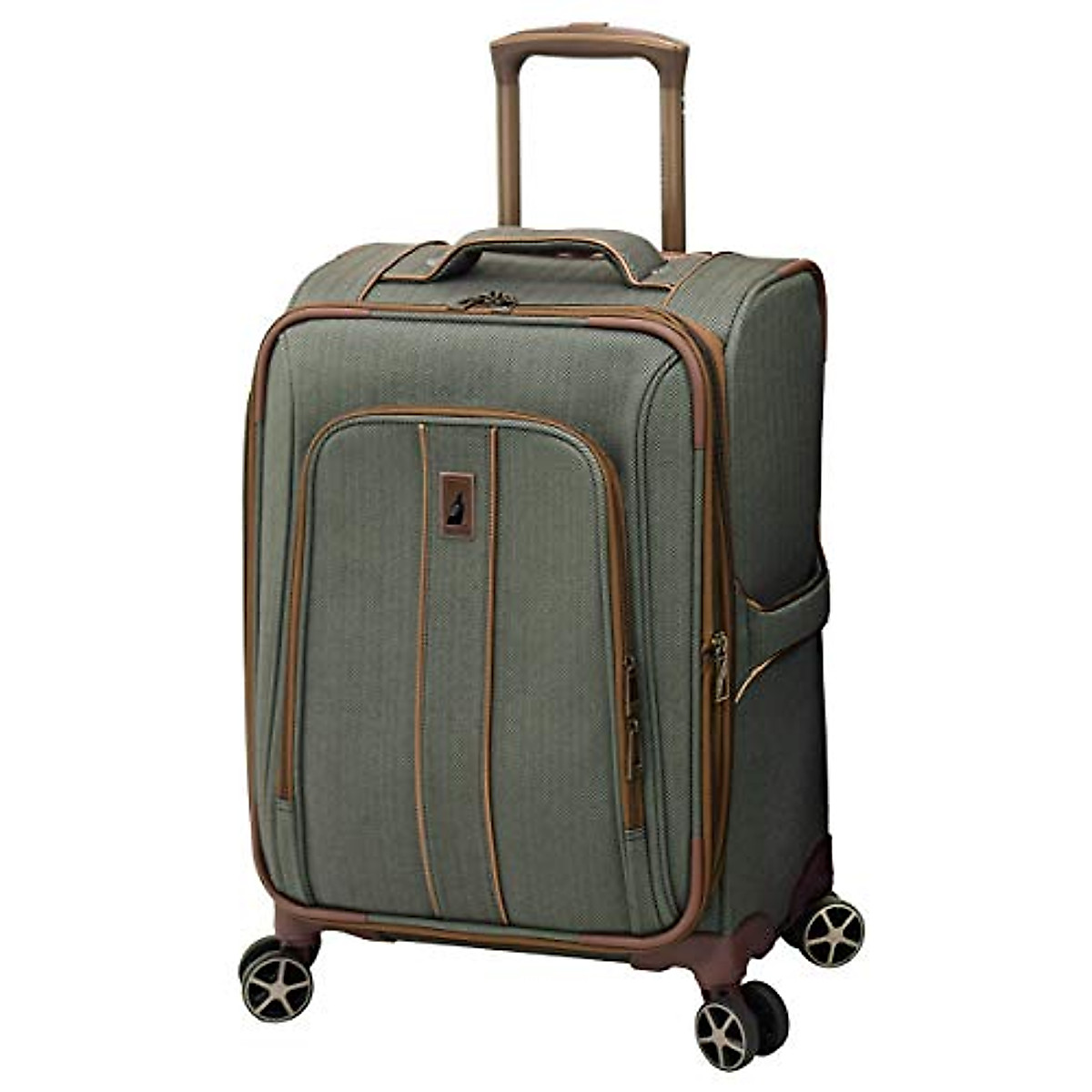 LONDON FOG Newcastle Softside Expandable Spinner Luggage, Slate Bronze, 4 Piece Set
