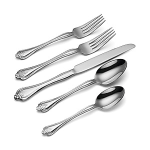 Oneida Boutonniere Flatware, 20 Piece, Silver