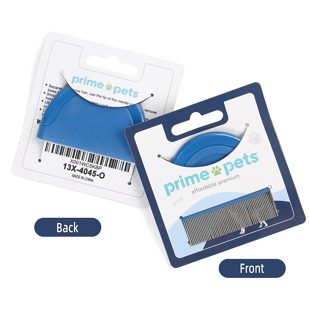 PrimePets Flea Comb for Cat Dog, Pet Hair Removal Comb