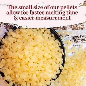 Better Shea Butter Organic Beeswax Pellets | Use it to make Candles, Food Wraps, Furniture Polish, Lip Balms | Food Grade, 100% Pure, Yellow Beeswax Pastilles | 1 LB (16 oz)