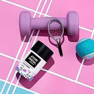 Atom Fresh Lab Natural Deodorant, Long-Lasting Odor Control, Solid Stick, Aluminum Free, Baking Soda Free and Skin Safe, 2.3 Oz (Lily & Jasmine)