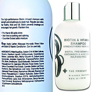 Biotin Vitamin Hair Shampoo for Thinning Hair - Volumizing Biotin Shampoo for Men and Womens Hair Thickener - Sulfate Free Shampoo with Aloe Vera and Cucumber Shampoo b the product 2oz