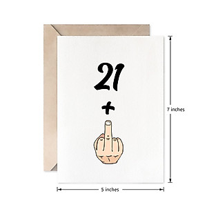 MAGJUCHE Funny 22nd Birthday Card, 21+1 women Or Men Sweet 22 Years Old Birthday Gift Joke Card