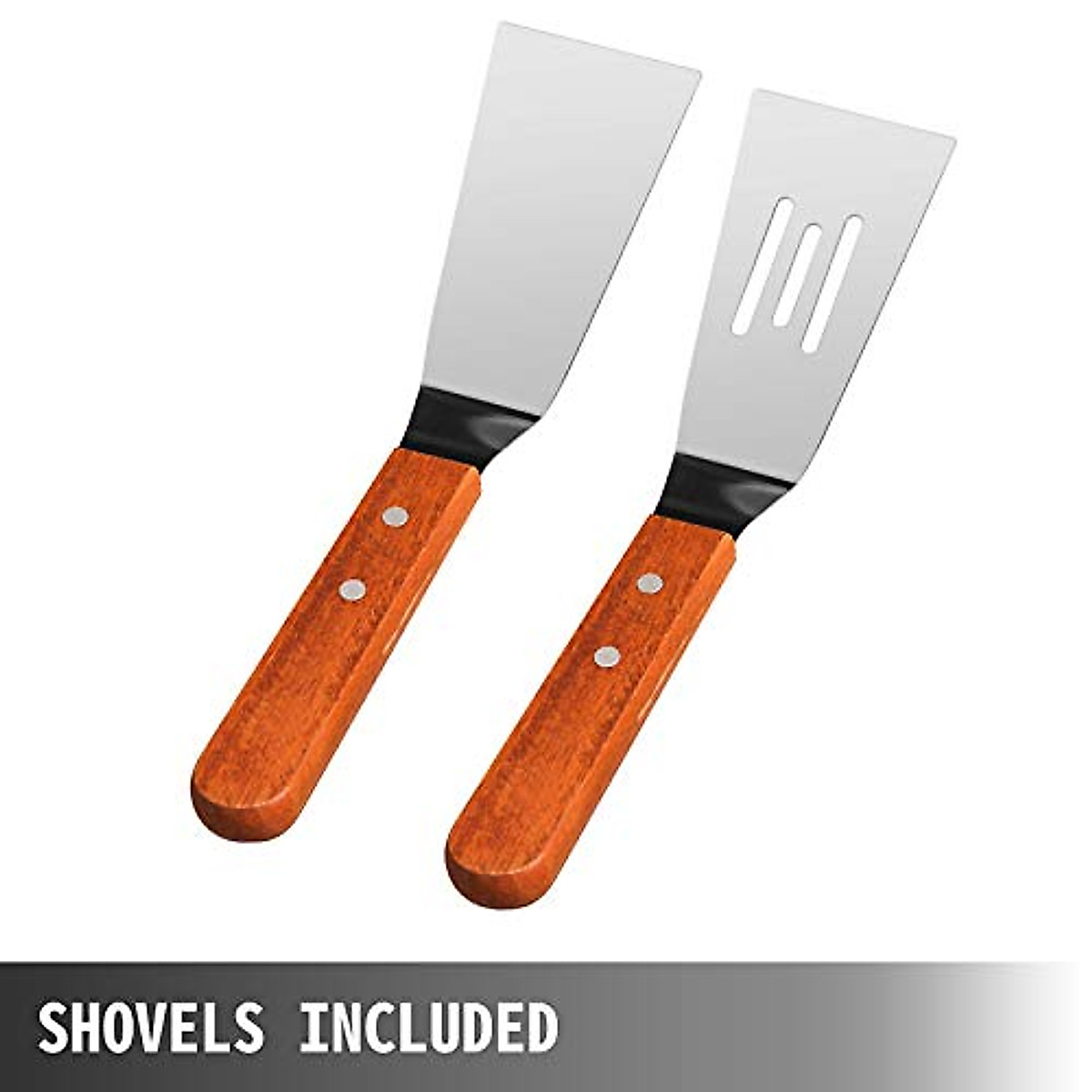 Happybuy Stainless Steel Griddle,32" X 17" Universal Flat Top Rectangular Plate, BBQ Charcoal/Gas Grill with 2 Handles and Grease Groove with Hole，Grills for Camping, Tailgating and Parties