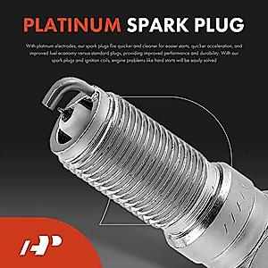 A-Premium Ignition Coils and Spark Plugs Kits Compatible with Chevrolet Equinox, Malibu, Traverse, Impala, Camaro, Colorado & GMC Acadia, Canyon & Buick LaCrosse, Enclave & Cadillac SRX, CTS 6-PC Set