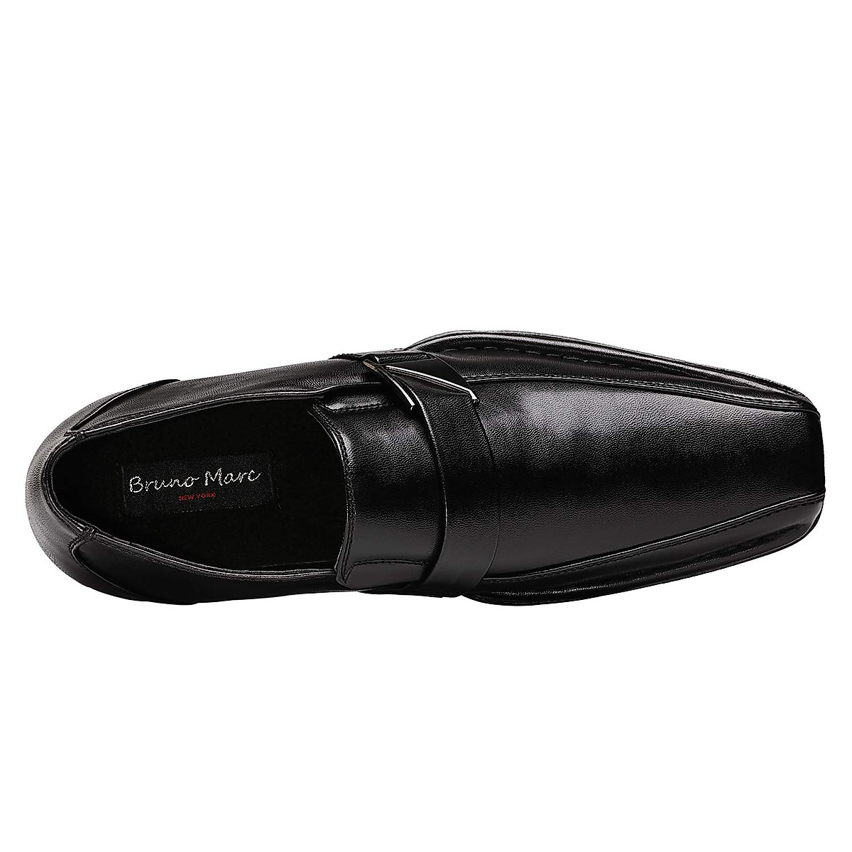 Bruno Marc Men's Giorgio-3 Black Leather Lined Dress Loafers Shoes - 9 M US