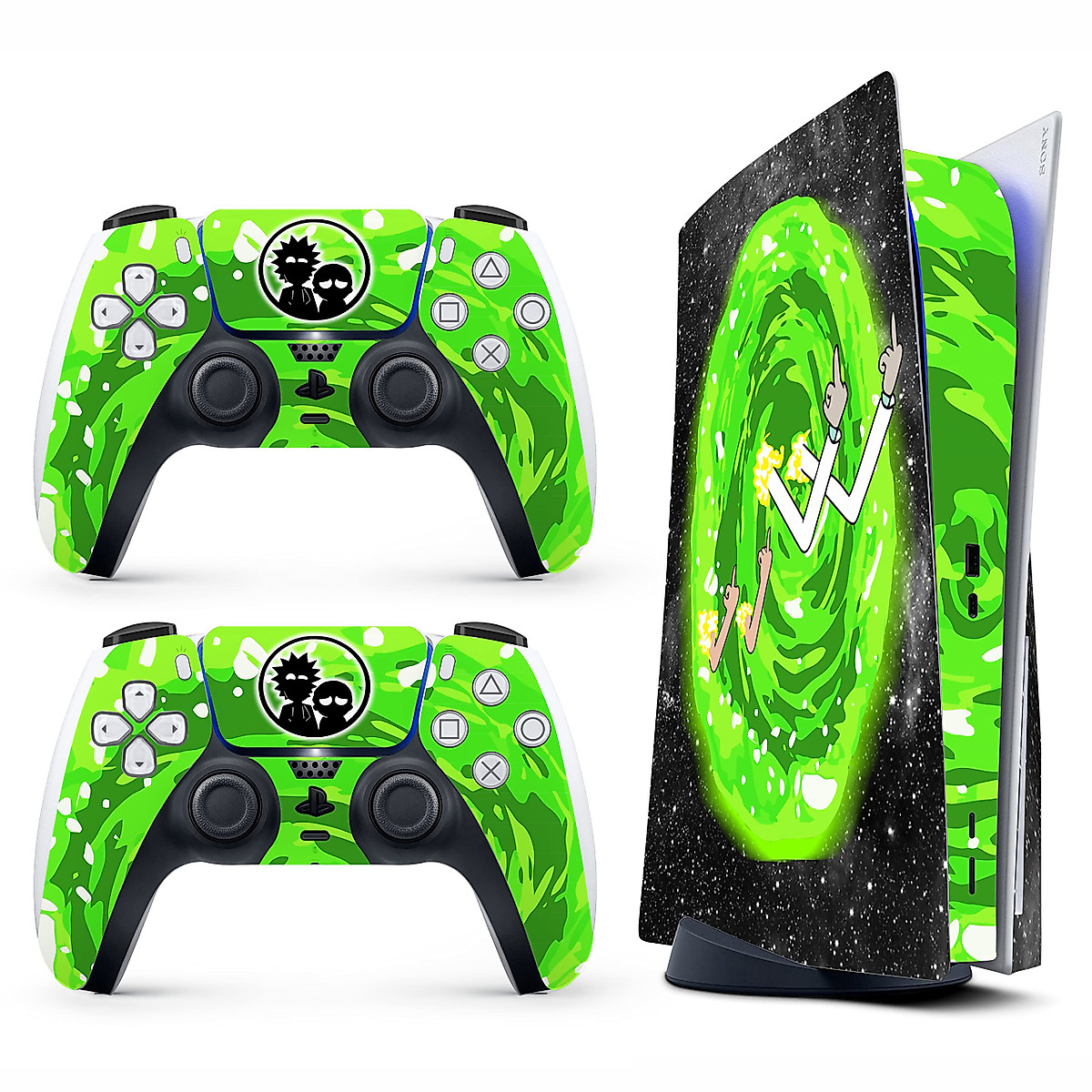 HK Studio Magic Portal Decal Sticker Skin Specific Cover for Both PS5 Disc Edition and Digital Edition - Waterproof, No Bubble, Including 2 Controller Skins and Console Skin