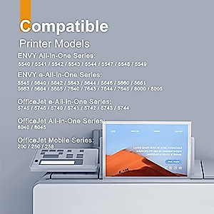 InkNI Remanufactured Ink Cartridge Replacement for HP 62XL 62 XL C2P05AN C2P07AN for OfficeJet 200 250 Envy 5660 7640 7645 5740 5540 5642 5643 5746 5745 5640 5642 8000 Printer (Black Tri-Color)