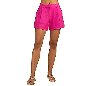 Trina Turk Women's Twill Tailored Short, Sunset Pink