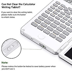 LMAIVE Calculators, Scientific Calculator, 12-Digit Calculator with Writing Tablet, Foldable Financial Calculator, LCD Dual Display Desk Calculator Pocket Calculator for School Office (White)