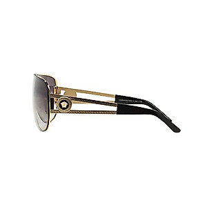 Versace Woman Sunglasses Pale Gold Frame, Light Grey Gradient Dark Blue Lenses, 0MM