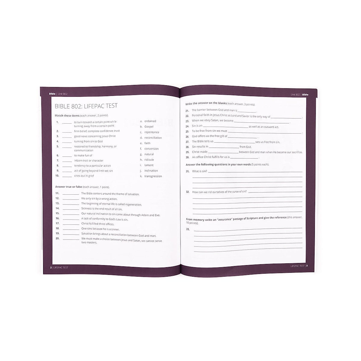 Alpha Omega Publications Lifepac 5 Subject Complete Set Grade 8