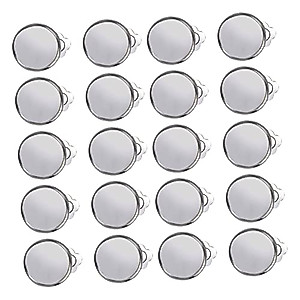 SEWACC 60 pcs Pendant Blanks Blank Pendant Trays Dangle Earrings Earring Stud Settings Clip on Earring Findings Clip on Hoops Flat Earrings Earring Setting Tray Clip-on Bezel Women's