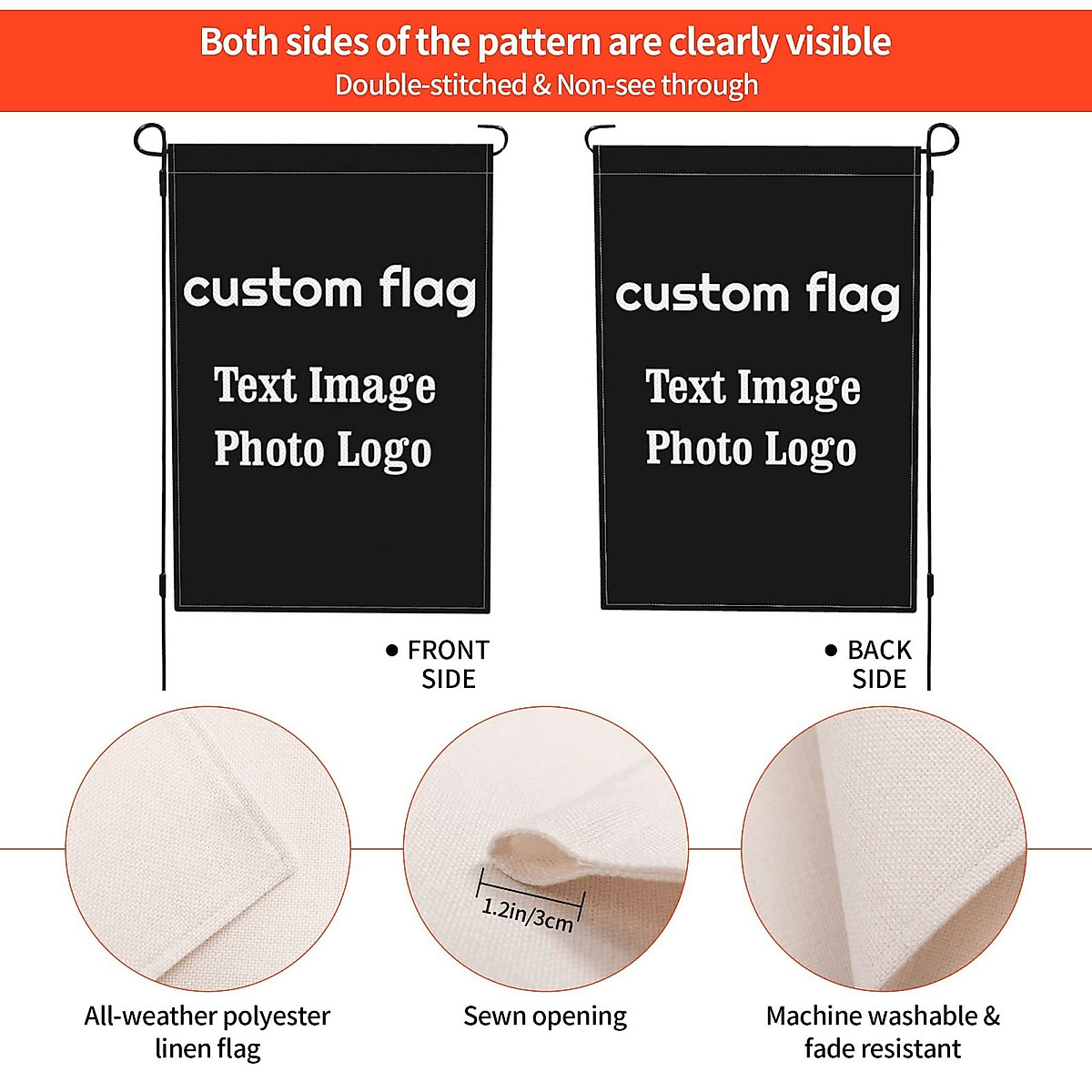 Custom Flag 12x18 In Personalize Add Your Text Photo Image Or Logo Customized Room Dorm Street Yard Garden Decoration Flags