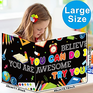 24 Pcs Privacy Boards for Student Desks Chalkboard Classroom Desk Divider Table Desk Privacy Panel Privacy Folders Screen Partition for School Teacher Student Study Test Shield Home Class (Chalkboard)