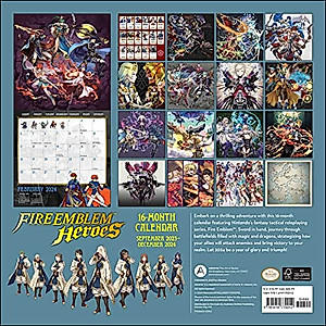 Fire Emblem 16-month September 2023–December 2024 Wall Calendar