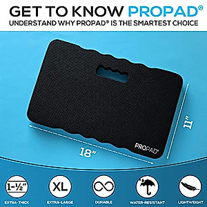 Thick Kneeling Pad, Garden Kneeler for Gardening, Bath Kneeler for Baby Bath, Kneeling Mat for Exercise & Yoga, Knee Pad for Work, Floor Foam Pad, Extra Large (XL) 18 x 11 x 1.5 Inches, Black