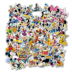 50Pcs Hot Disney Mickey Stickers for Water Bottle Cup Laptop Guitar Car Motorcycle Bike Skateboard Luggage Box Vinyl Waterproof Graffiti Patches JHSL