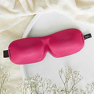 Bucky 40 Blinks No Pressure Solid Eye Mask for Sleep & Travel, Magenta, One Size