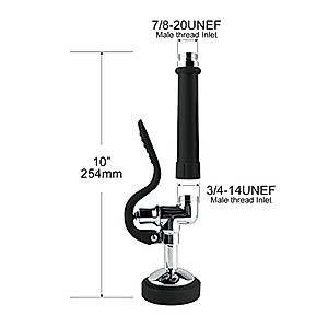 MSTJRY Pre-Rinse Spray Valve with Handle Grip Assembly for Commercial Kitchen Faucet Polished Chrome High Pressured Sink Faucet Sprayer Head for Replacement Kit of Commercial Faucet
