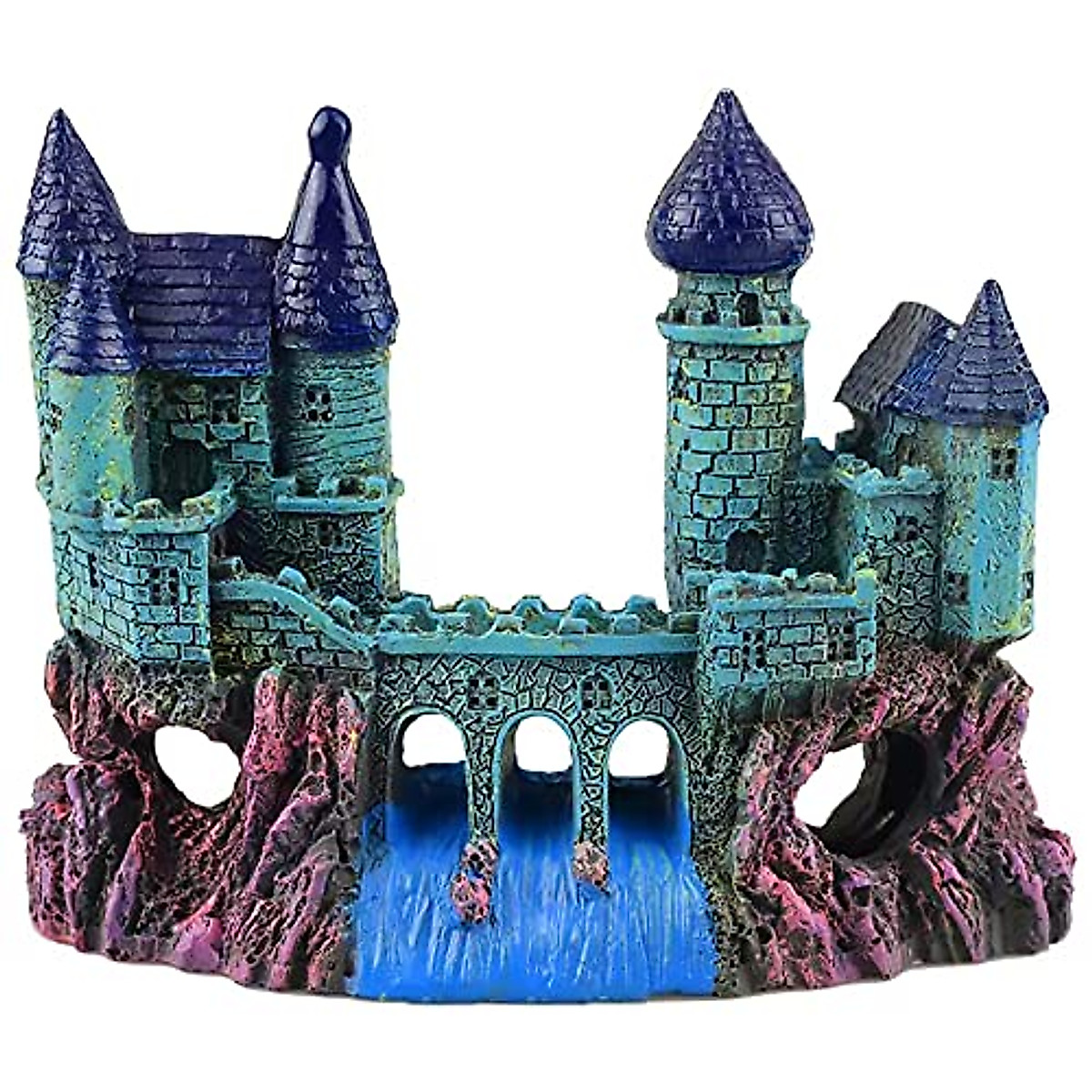 BCSIUHD Aquarium Ornament - Resin Castle Decorations, Fish Tank Supplies Accessories, Eco-Friendly Fish Tank Castle Aquarium Ornament,Mythical Magic Castles