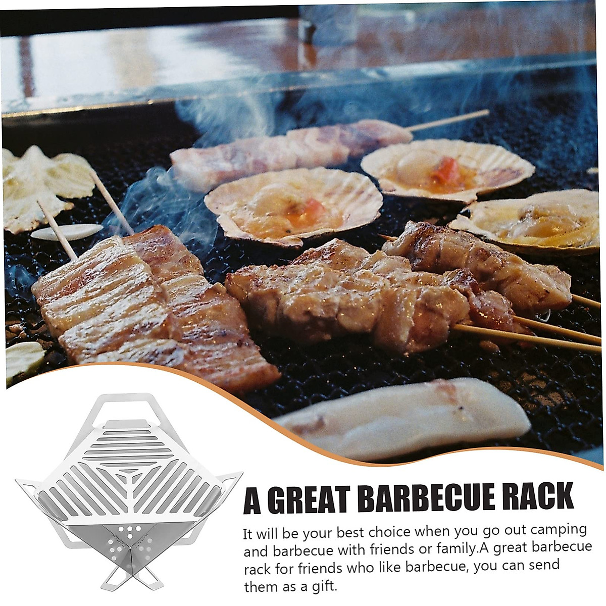 Yardwe Picnic Grill Mini Grill Stove Stainless Steel Lotus Lightweight Grill