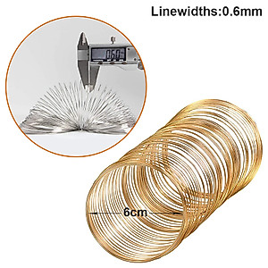 500 Loops Jewelry Wire Memory Beading Wire Steel Memory Wire Cuff Bangle Bracelet for Jewelry Making Supplies Art Creation Bracelet Necklace DIY Crafts Making Jewelry Making Dolls